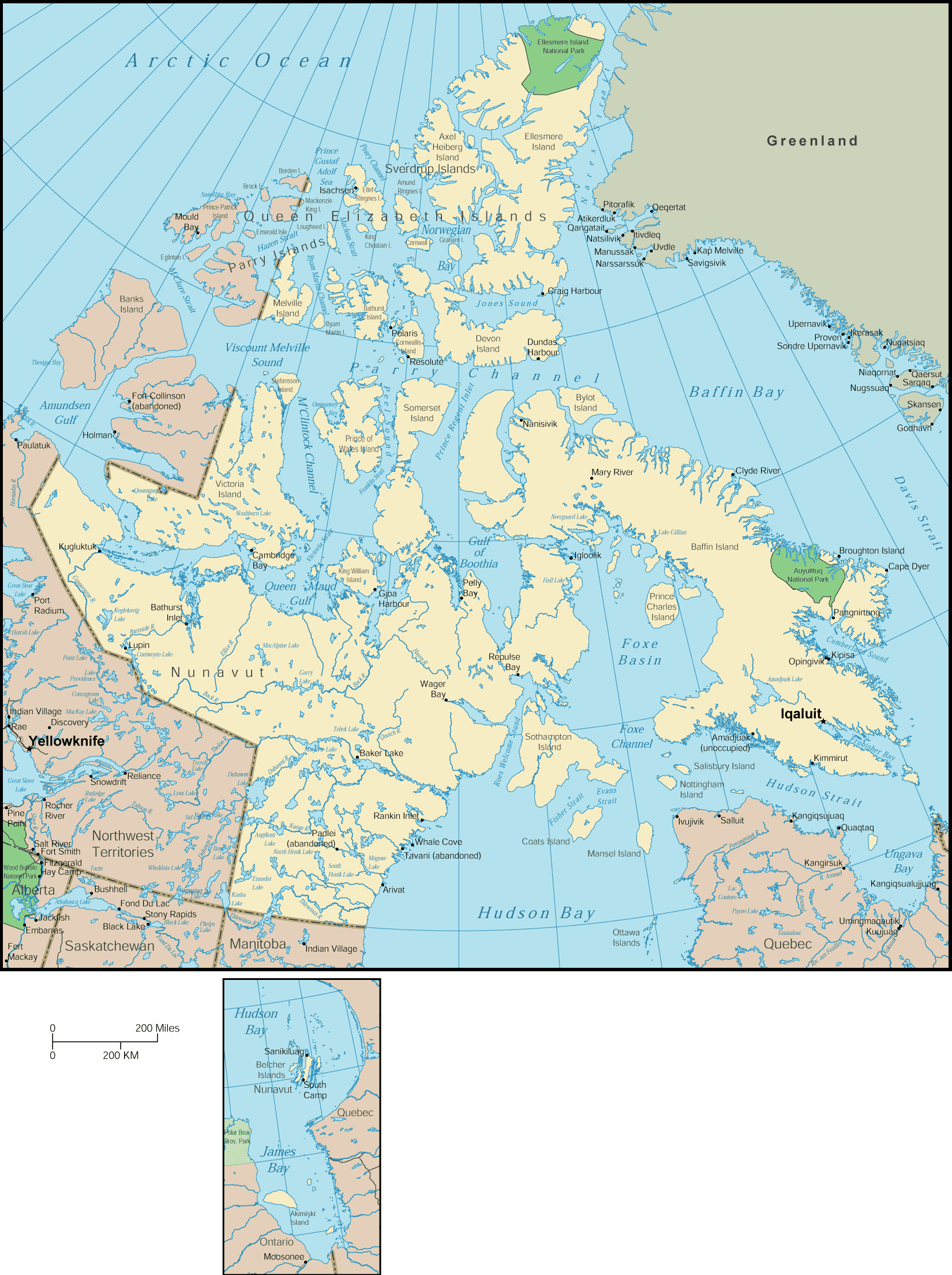 Nunavut Map - Detailed Map of Nunavut Canada Nunavut Map - Detailed Map of Nunavut Canada
